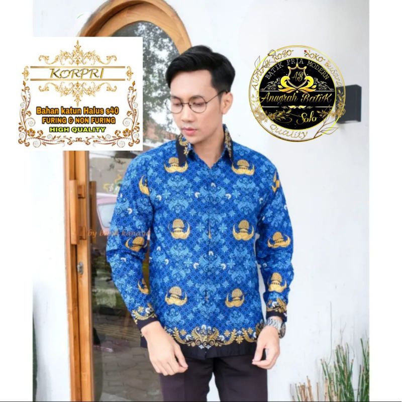 Jual Baju Korpri Resmi 2023 Pria dan wanita lengan panjang Katun C40s | Shopee Indonesia