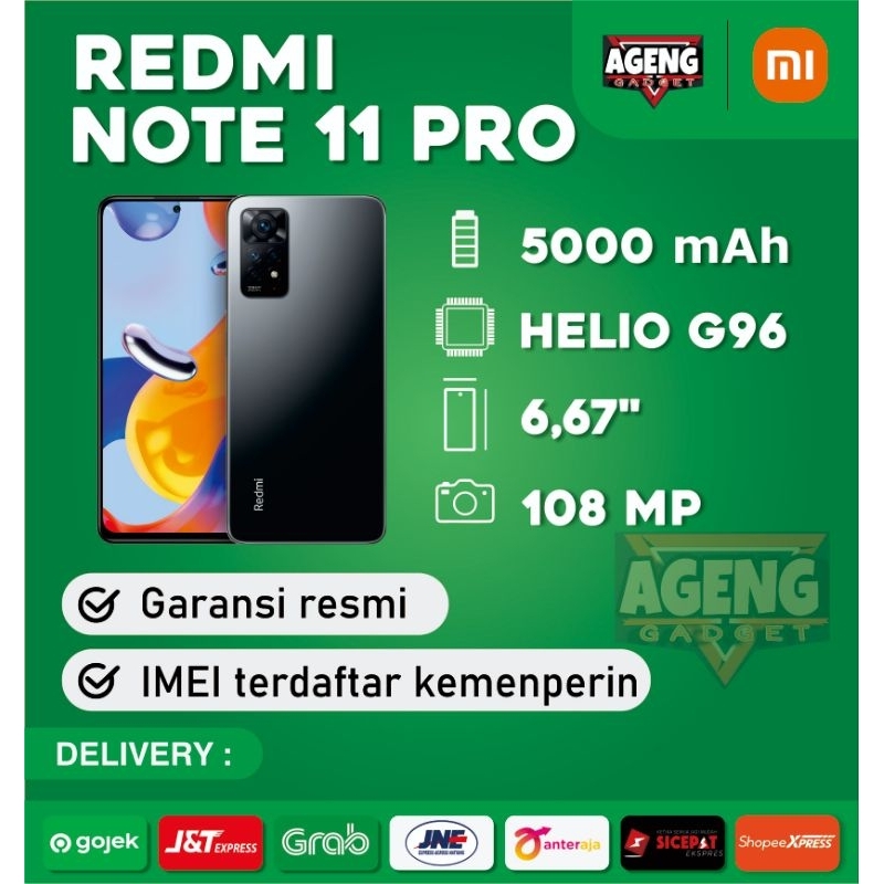 Jual Redmi note 11 Pro 4G 8/128 Garansi resmi 100% Original | Shopee ...