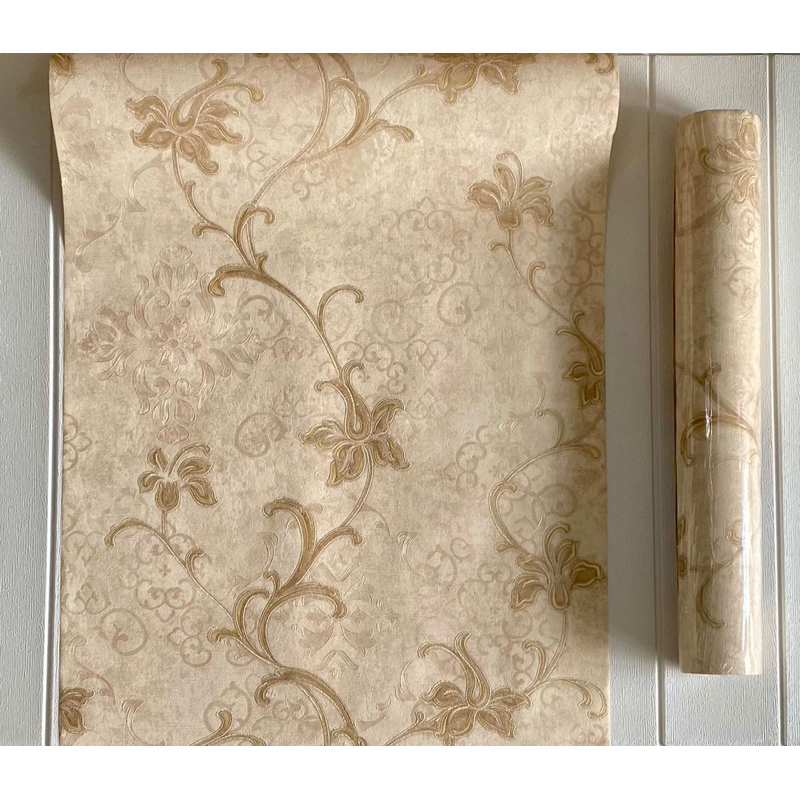 Jual WALLPAPER VINYL PREMIUM HARGA SALE!! WALLPAPER DINDING BATIK BUNGA PASTEL EMBOSSED | Shopee ...