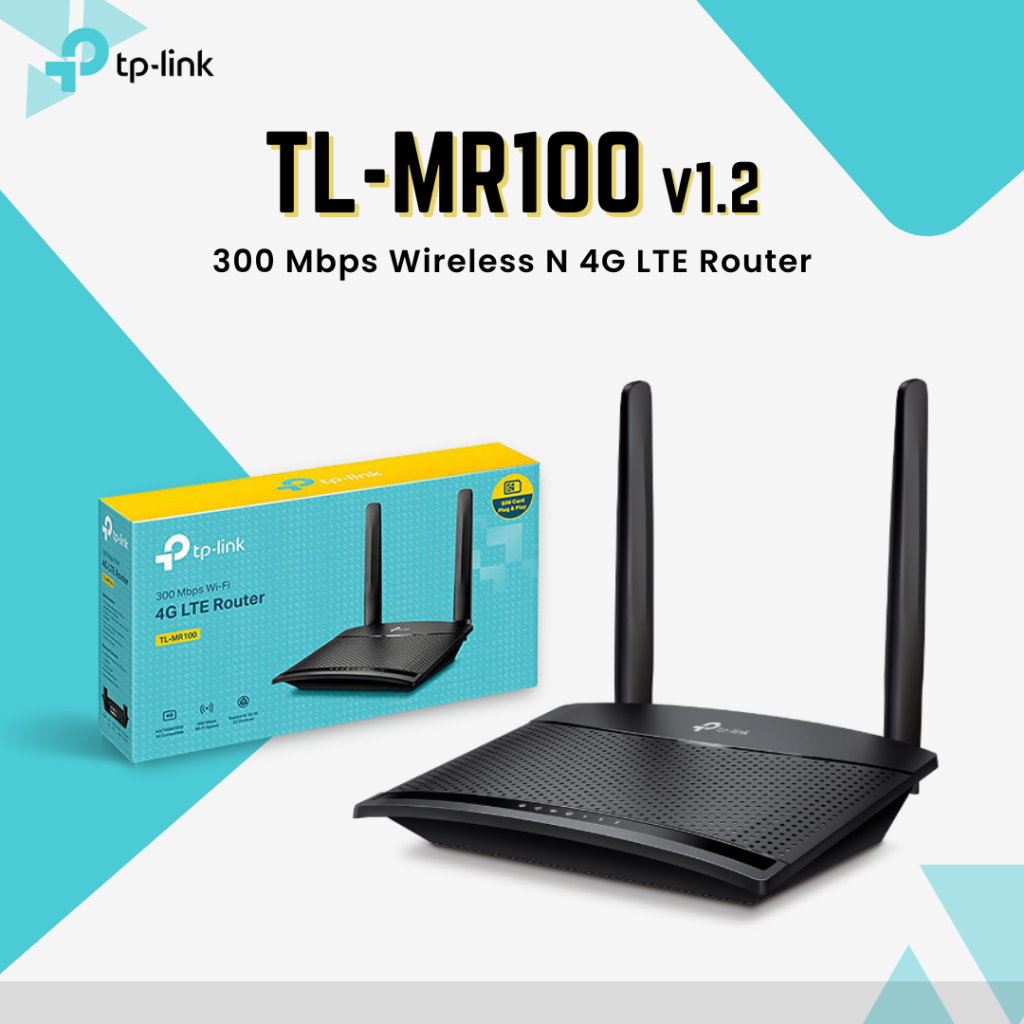 Jual TP-Link TL-MR100 4G WiFi Router Wireless All GSM 300 Mbps | Shopee ...