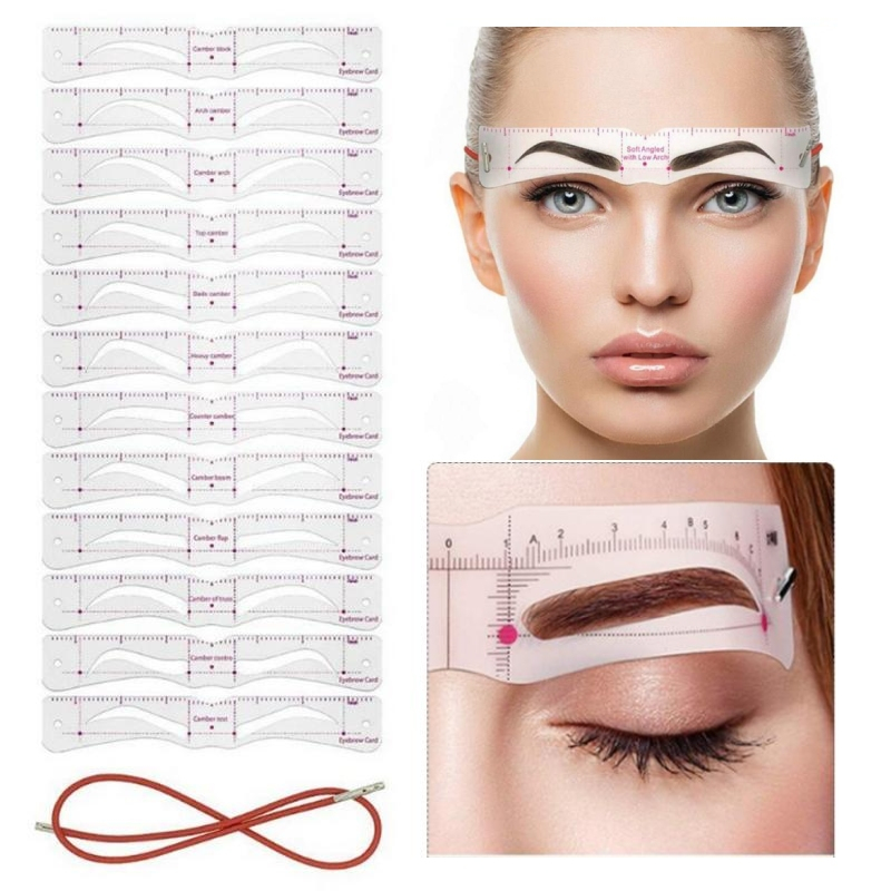 Jual CETAKAN ALIS 12 MODEL Dengan Tali Eyebrow Cetakan Alis Tali ...