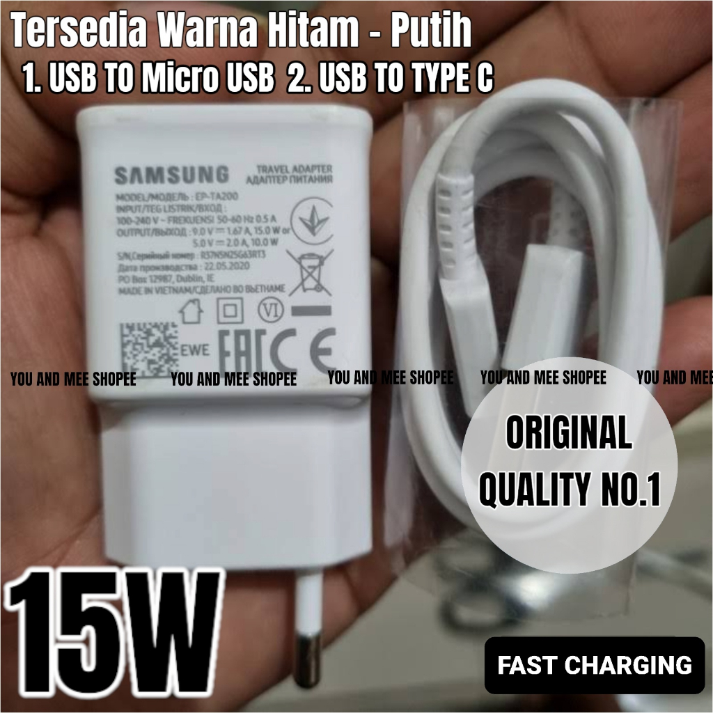 Jual TC 15W FAST CHARGING Samsung Note 9 8 FE 10 10+ 20 20 Ultra 5 4 Z ...