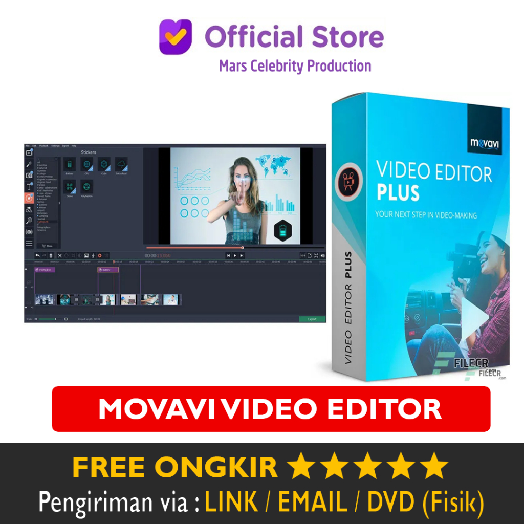 Jual Software Movavi Video Editor Plus Windows MAC OS Full Version ...