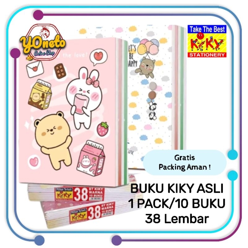 Jual Buku Tulis KIKY 38 Lembar Original Berkualitas (1Pack=10pcs ...