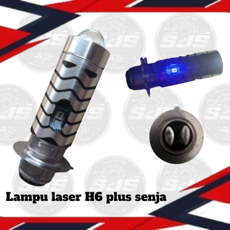Jual Lampu Led Depan H6 Laser 2 Warna Plus Senja Biru Motor Matic & Bebek | Shopee Indonesia
