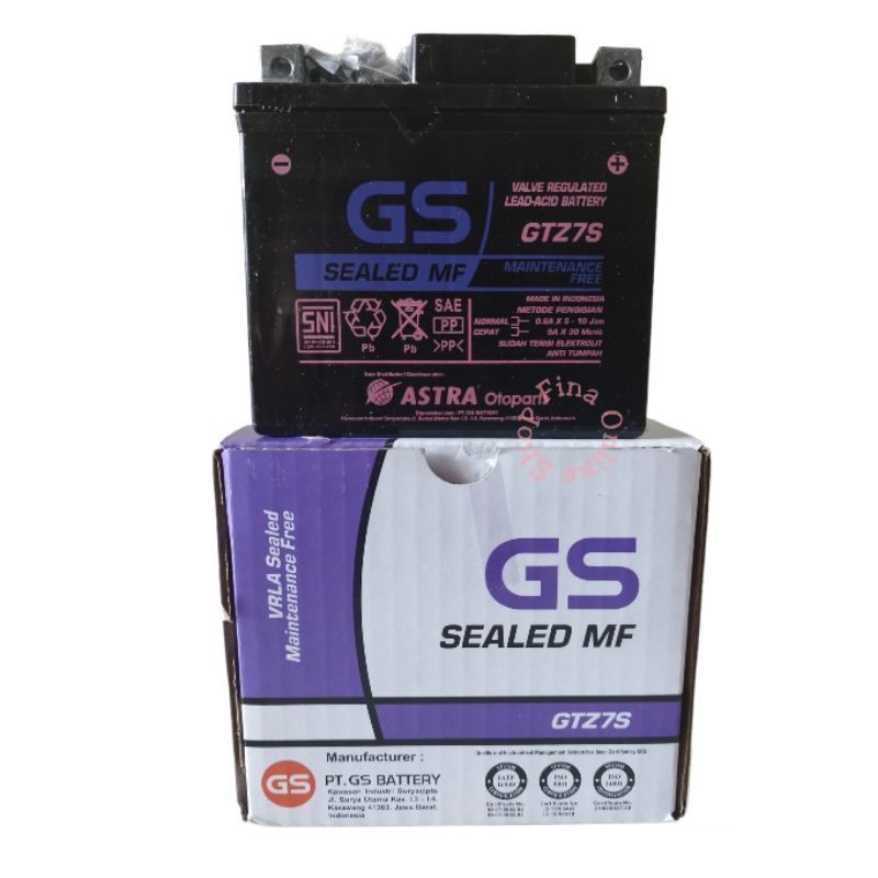Jual Aki GS Astra MF GTZ5S / GTZ6V / GTZ7S Accu Kering Motor Beat Vario Supra X 125 | Shopee ...