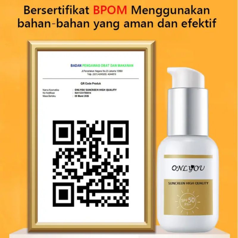 Jual ONLYOU Suncreen SPF50+PA+ Perlindungan UV Wajah , Onlyou Whitening ...