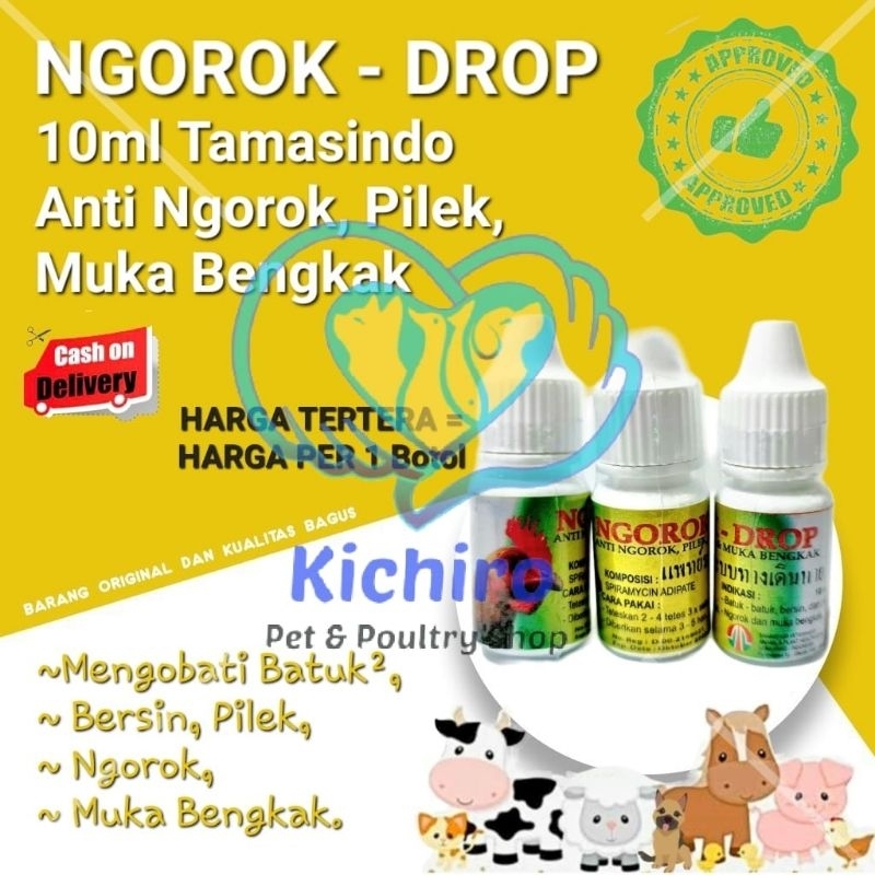 Jual Ngorok Drop isi 15 ml Tamasindo Obat Ayam Anti Ngorok Batuk Pilek ...