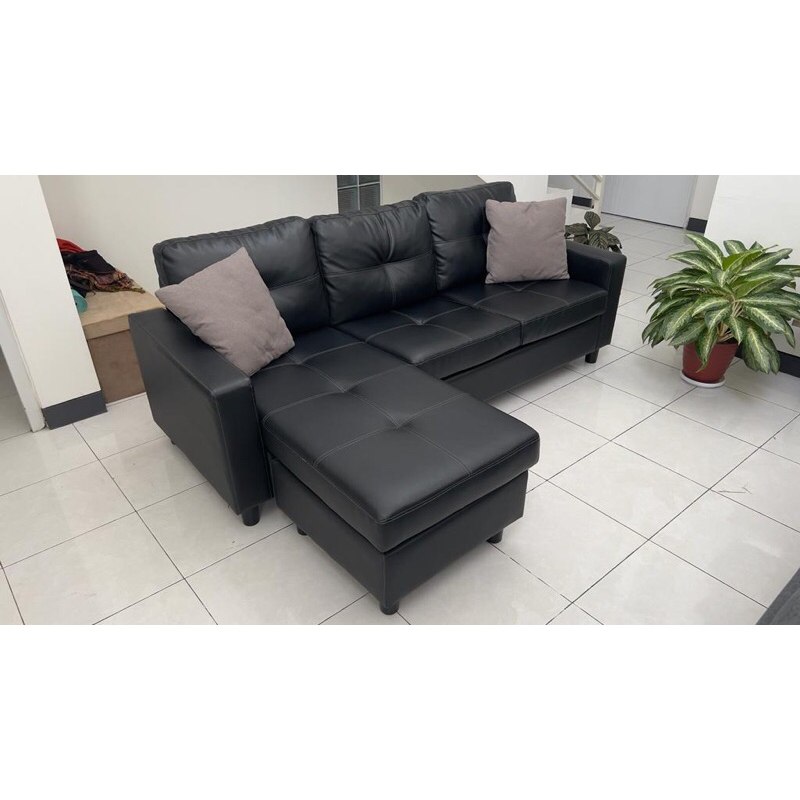 Jual Informa Sofa L Kulit - Hitam | Shopee Indonesia