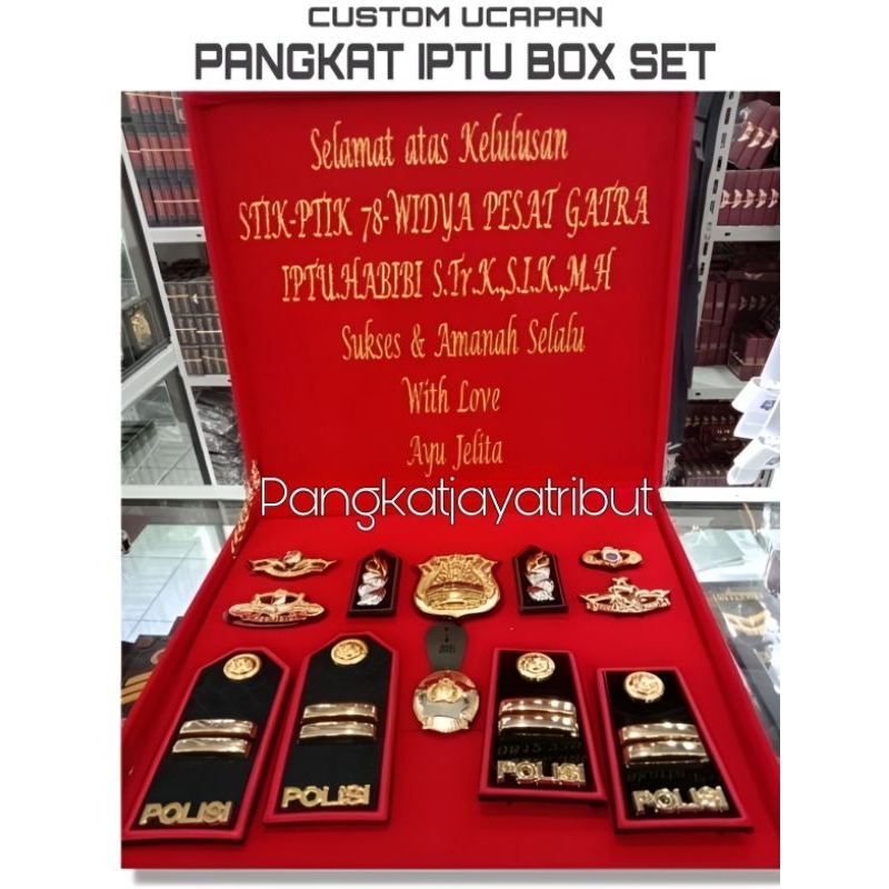 Jual Pangkat Pdh Pdu Polisi Iptu Set Box Custom Perlengkapan Polri ...