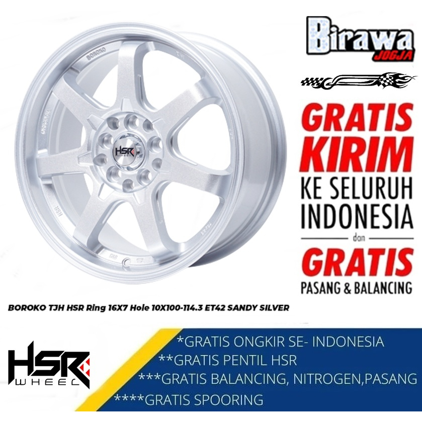 Jual Velg Mobil Ring 16 HSR BOROKO TJH R16 Lebar 7 pcd 5X100 5x114,3 Pelek Cortez Nav1 Noah ...