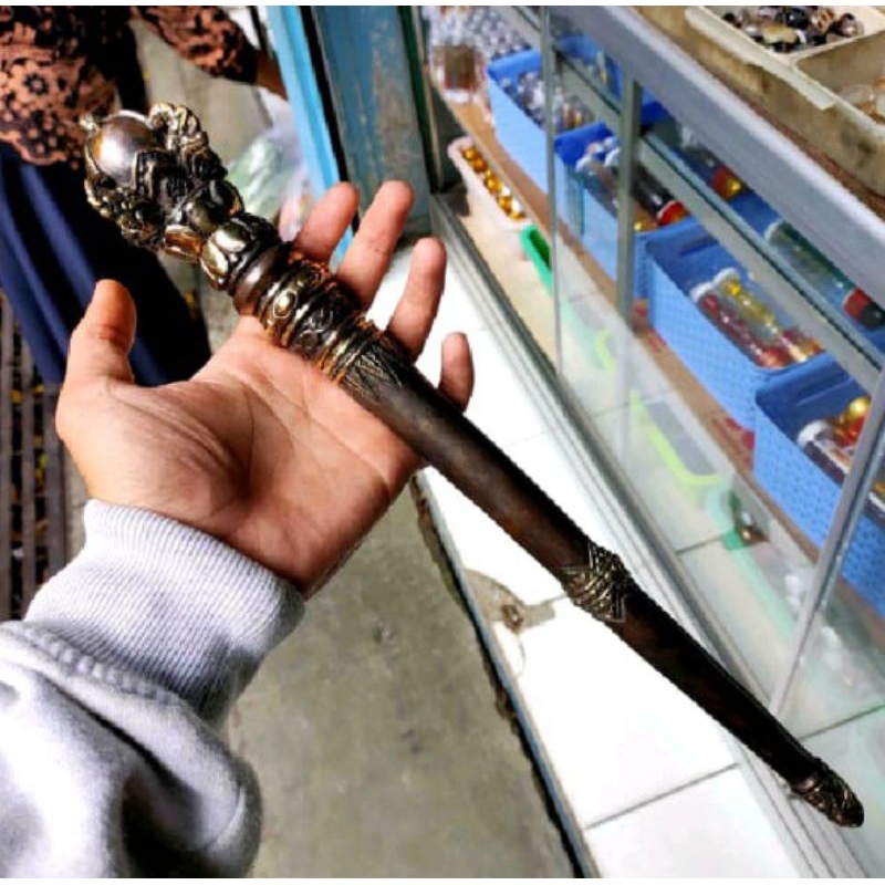 Jual Tongkat Komando Mahkota Raja Hitam Bahan Kuningan | Shopee Indonesia