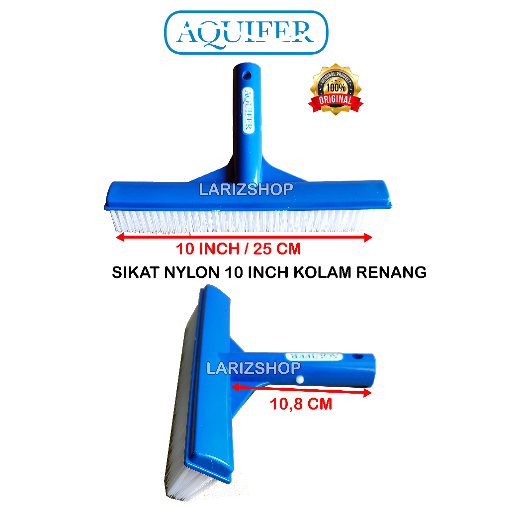 Jual Sikat Kolam Renang 10" Nylon AQUIFER ORIGINAL / Sikat Swimming ...