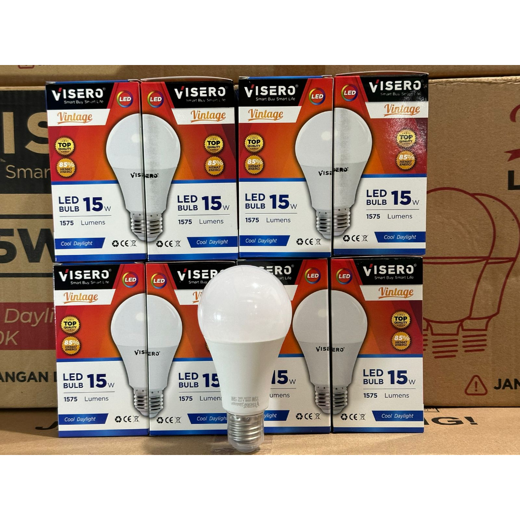 Jual VISERO VINTAGE 15W / 15 Watt Lampu Bohlam Led Bulb E27 Putih | Shopee Indonesia
