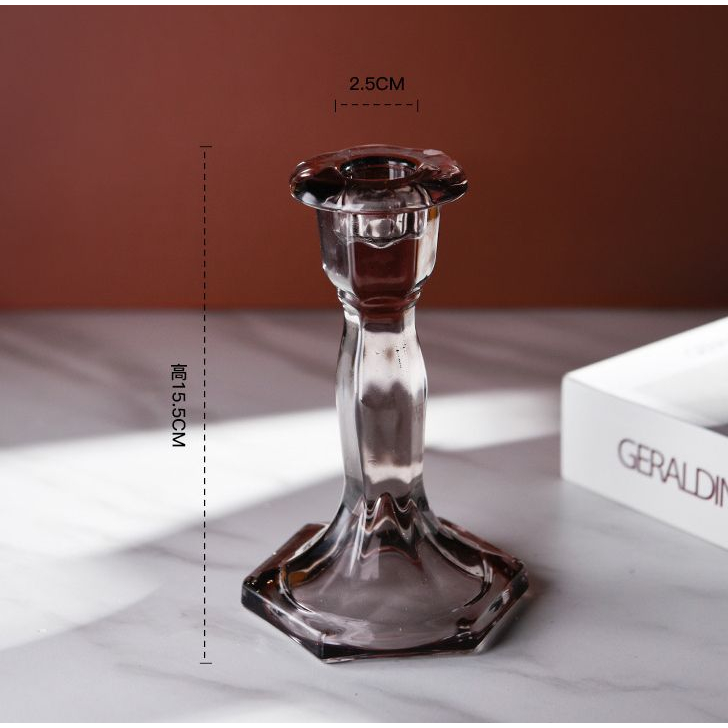 Jual Tempat Lilin Kaca Glass Pillar Candle Holder Transparent ...