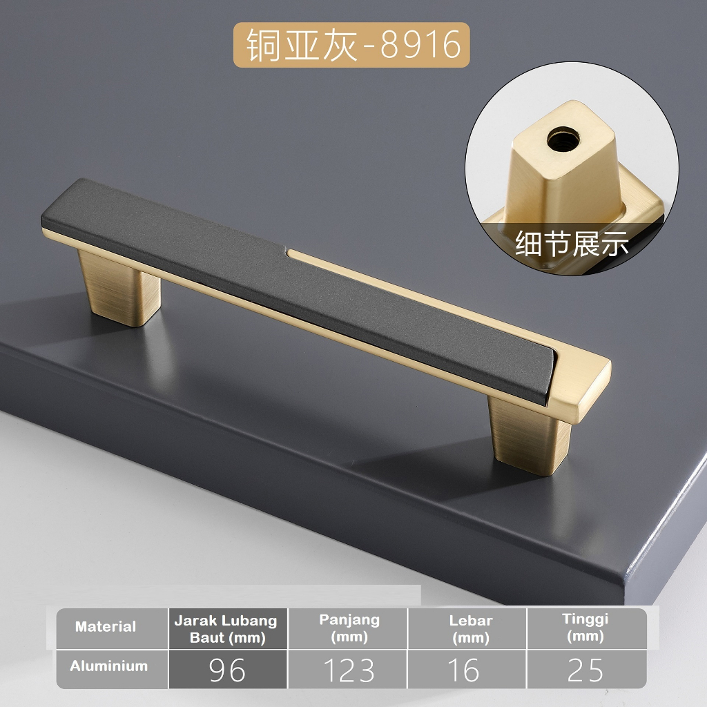 Jual Handle lemari Handle Emas Hitam Gold Tarikan Laci Minimalis Modern ...