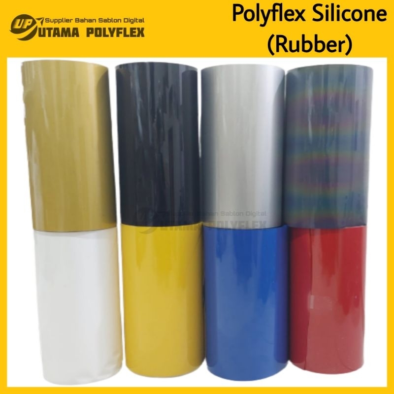 Jual Polyflex Silicone / Poliflex Silikon / Bahan Sablon Rubber Timbul | Shopee Indonesia