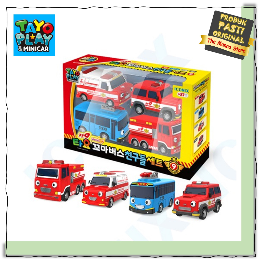 Jual Iconix Tayo The Little Bus Minicar Bus Set 9th Fire Engine Set ... Jual Iconix Tayo The Little Bus Minicar Bus Set 9th Fire Engine Set ...