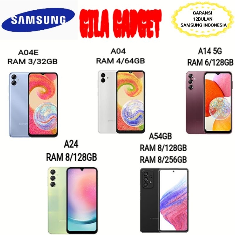 Jual SAMSUNG A04E RAM 3/32GB + A04 RAM 4/64 + A14 5G RAM 6/128GB A54 ...