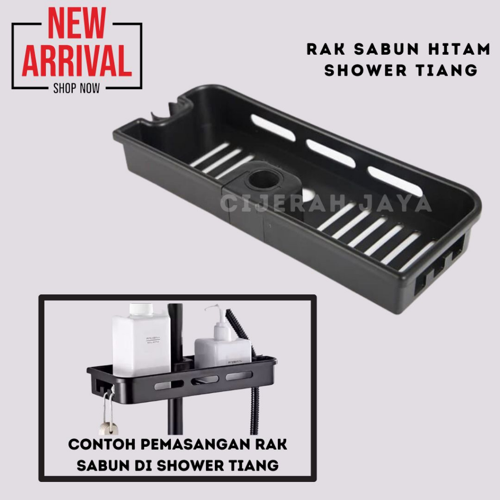 Jual RAK SABUN SHOWER COLUMN COLOUMN / TEMPAT SABUN SHOWER TIANG HITAM ...