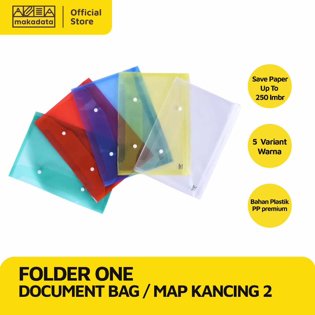 Jual DOCUMENT BAG / MAP KANCING 2 FOLDER ONE (1PAK) MURAH | Shopee ...