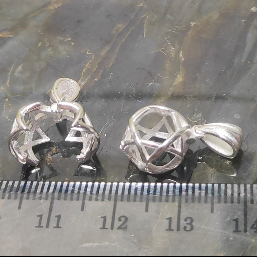 Jual Pendant Cage Locket Bead 7-8 mm Silver Plating (S925 Perak Asli) | Shopee Indonesia