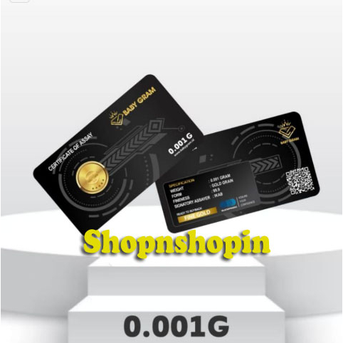Jual Emas Mini Gold Logam mulia 24 Karat 0,001 gram Baby Gold | Shopee ...