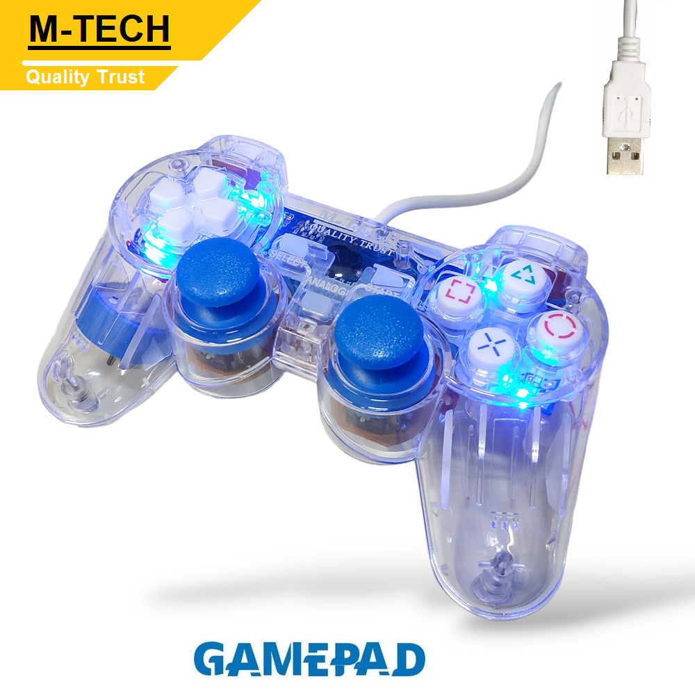 Jual Gamepad Single Getar / Joystick Computer PC/Laptop Transparan M ...