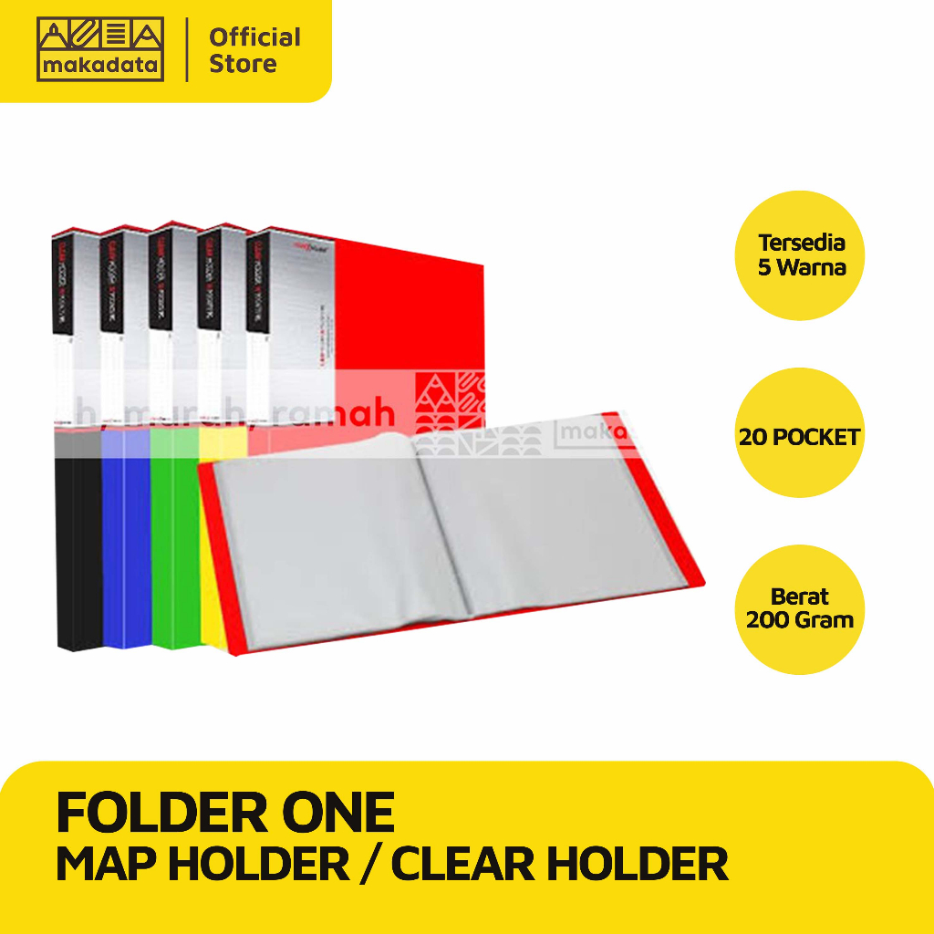 Jual MAP HOLDER / CLEAR HOLDER FOLDER ONE 20 POCKET (1PCS) MURAH ...