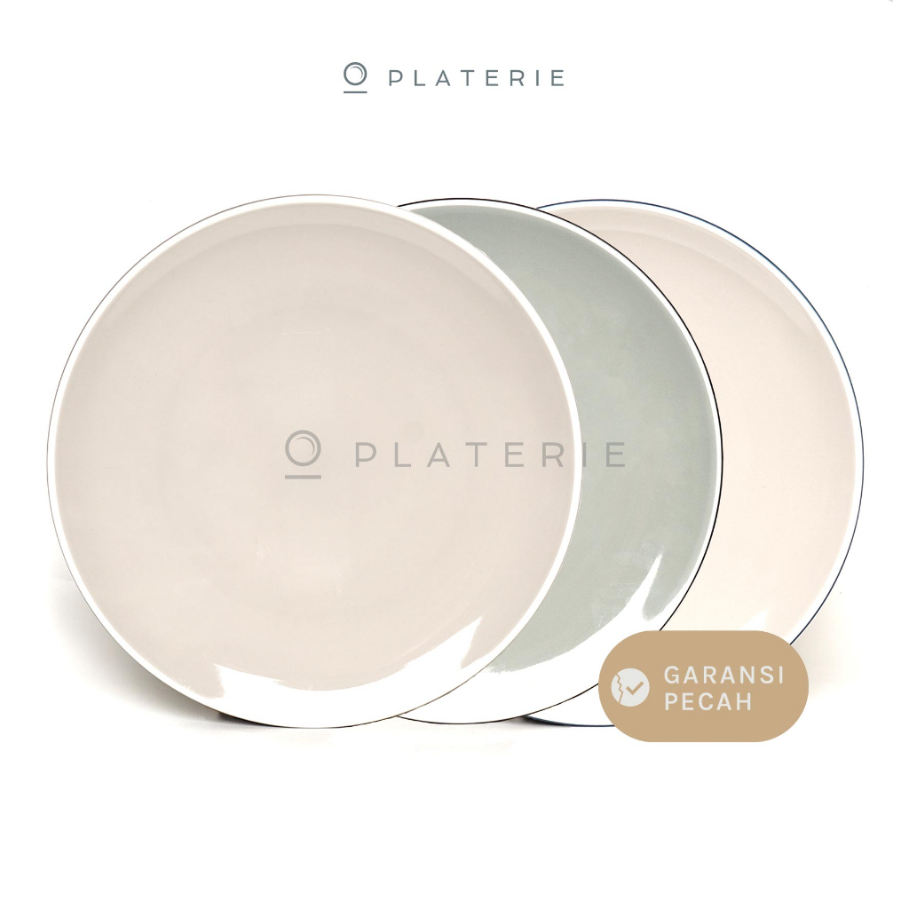Jual PLATERIE Piring Keramik Dinner Plate 10.5 Inch Coupe Colortrio ...