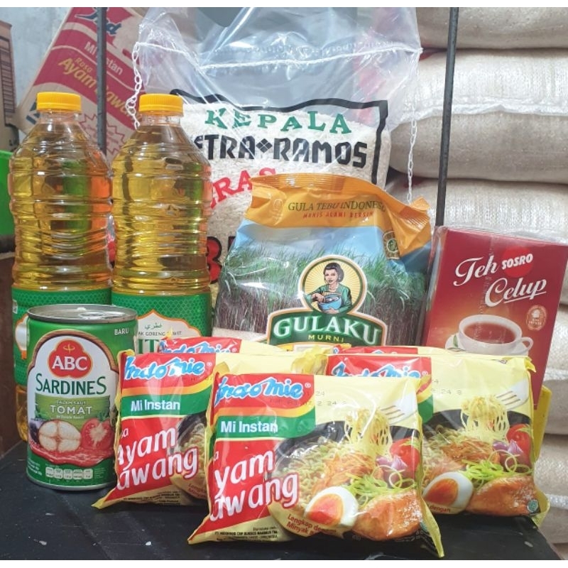 Jual Paket Sembako Beras Minyak Gula Indomie Sarden | Shopee Indonesia