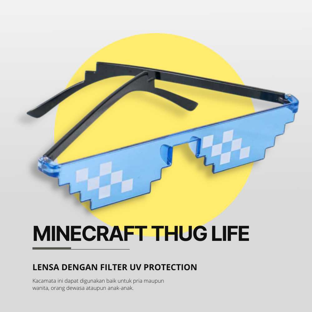 Jual Sozzy / Kacamata Model Pixel Minecraft Mosaics Thug Life / Kaca ...