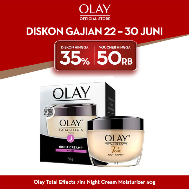 Jual Olay Total Effects 7in1 Niacinamide Night Cream Skincare Antiaging 50g | Shopee Indonesia