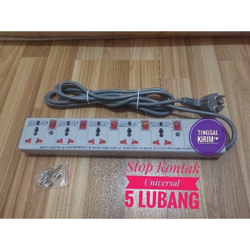 Jual Cable Extension Stop Kontak Multifungsi 5 Lubang dengan Saklar ...