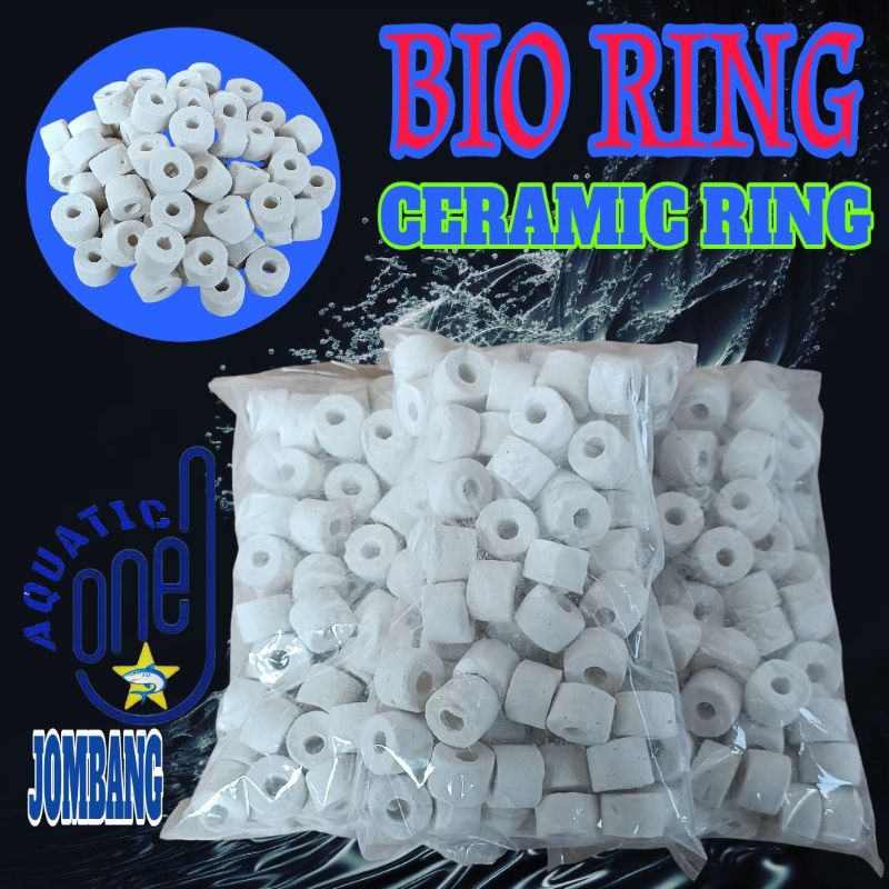 Jual CERAMIC RING KEMASAN PLASTIK 500 GRAM bioring bio ring keramik ...