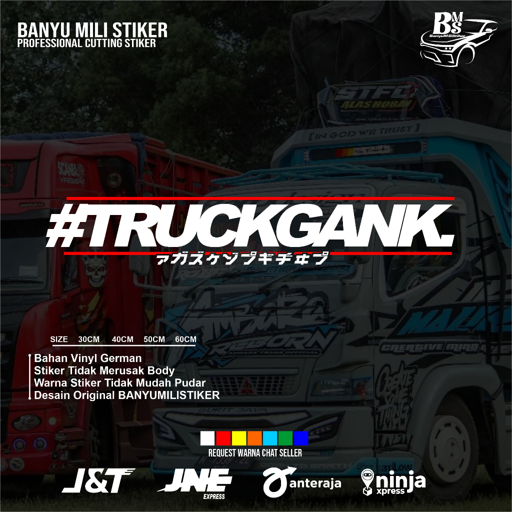 Jual Stiker sticker truckgank stiker variasi kaca mobil truk pickup ...