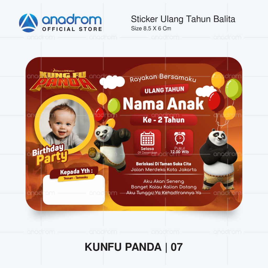 Jual Sticker Label Ulang Tahun Balita | Sticker Label Box Makanan ...