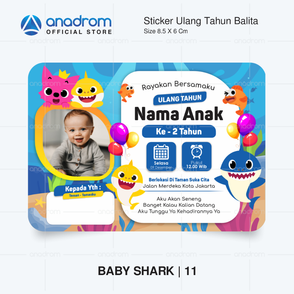 Jual Sticker Label Ulang Tahun Balita | Sticker Label Box Makanan ...