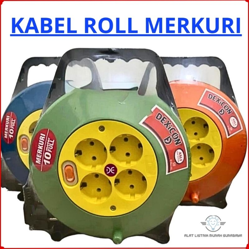 Jual KABEL ROLL 20 METER MERKURI / Box Kabel SNI DEXICON / Kabel ...
