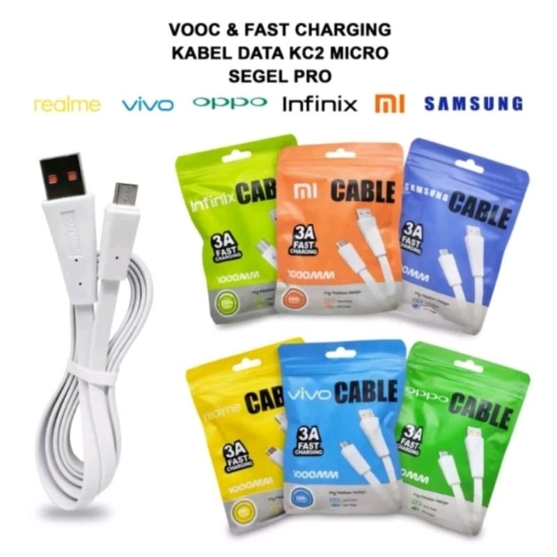 Jual KABEL DATA BRANDED 3.0A MICRO PACKING PLASTIK | Shopee Indonesia