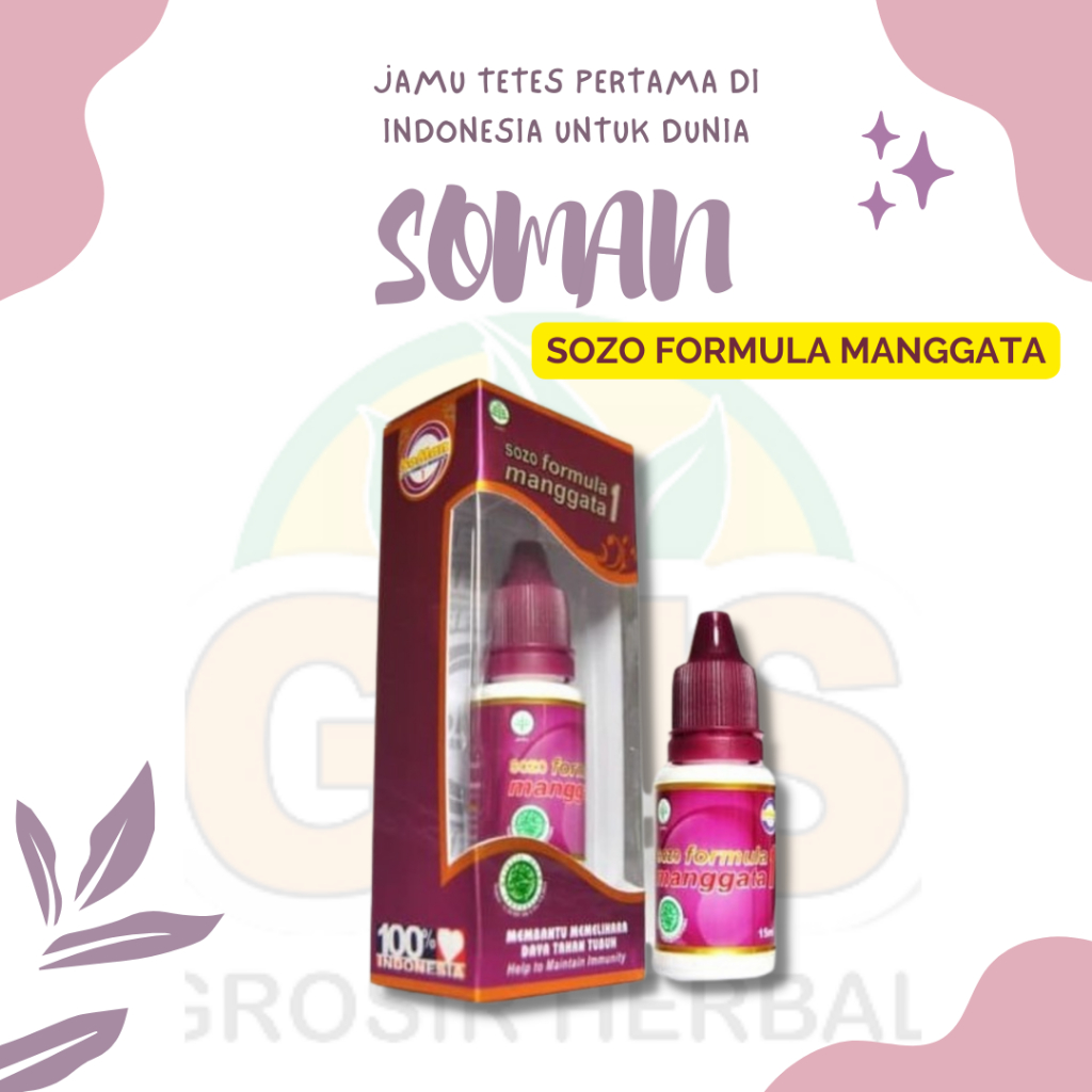 Jual SOMAN (Sozo Formula Manggata 1) - Jamu Tetes Soman 1 Sozo Formula ...