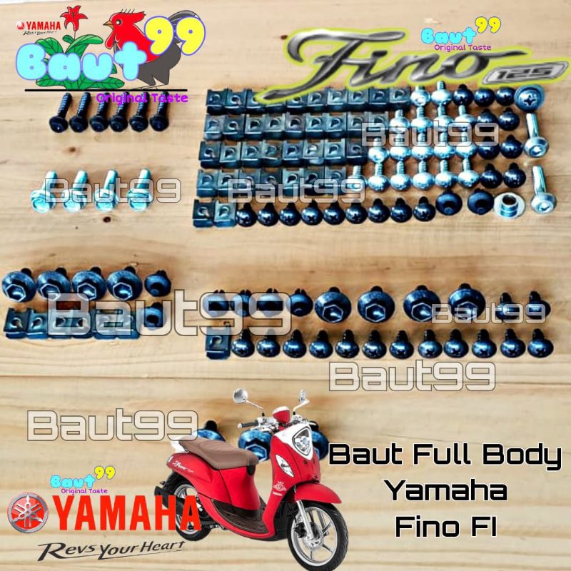 Jual Baut Fullset body Yamaha Fino Fi /Full body Yamaha Fino Fi ...