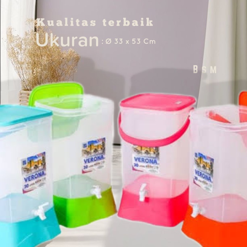Jual Verona 30L Tempat Es Buah/aneka minuman dengan kran air model ...