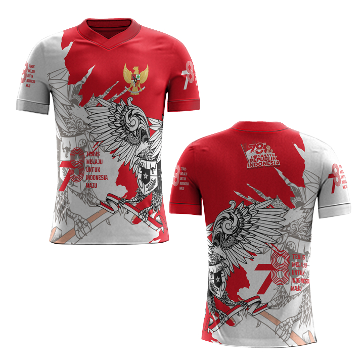 Jual kaos baju 17 agustus HUT RI ke 78 art 17 Fullprint 3D terbaru 2023 | Shopee Indonesia