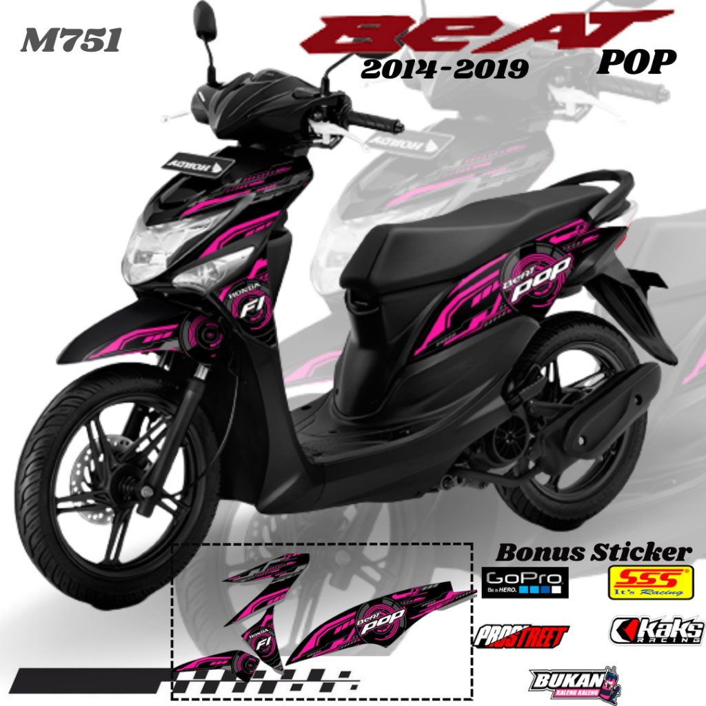 Jual Lis Stiker Striping Honda Beat POP M751 List Sticker Aksesoris ...