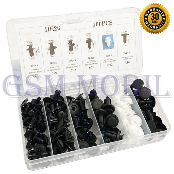 Jual Baut Klip Kancing Rivet Spakboard Bumper Mobil Universal 100 PC ...