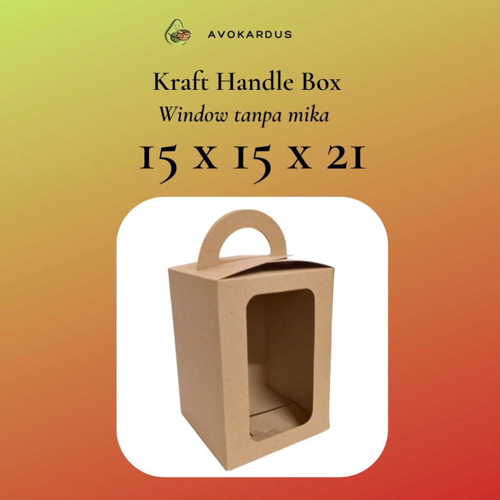 Jual Handle Box 15x15x21 Toples 500g Isi 3 Wndow Tanpa Mika Kraft ...