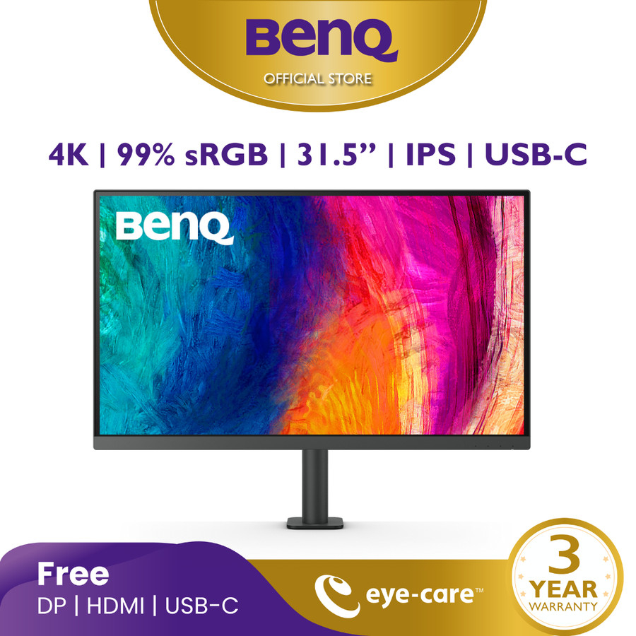Jual BenQ PD3205UA 32" Ergo Arm 4K UHD sRGB HDR10 USB-C Desainer ...