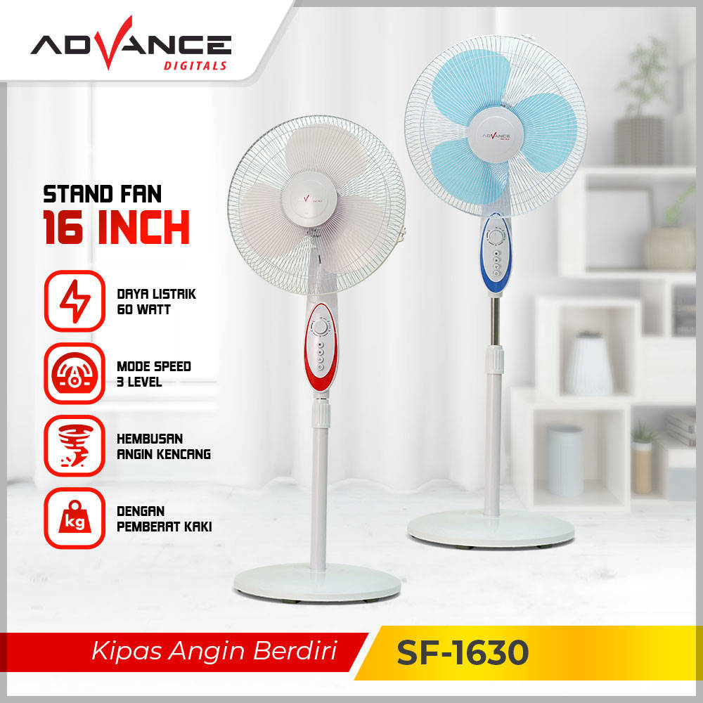 Jual Advance Stand Fan Kipas Angin Berdiri Advance SF-1630 16 inch Garansi 12 Bulan | Shopee ...
