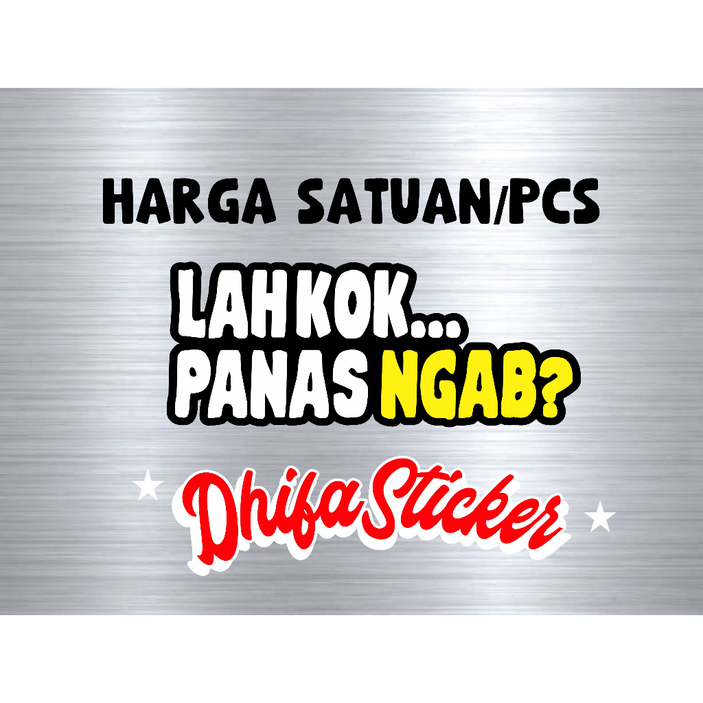 Jual stiker LAH KOK MARAH NGAB stiker viral stiker motor stiker cutting ...